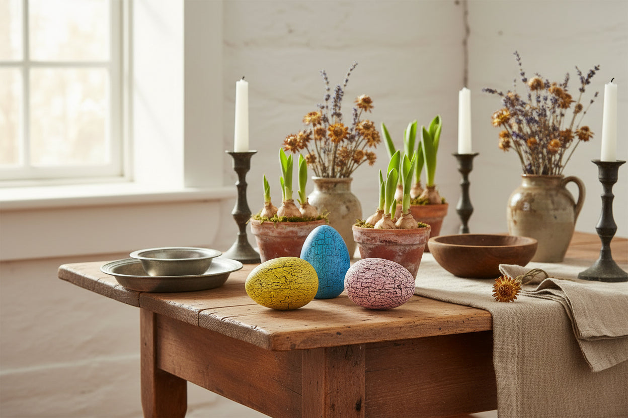 Primitive Spring Easter 4 pc Cracked Wooden Easter Eggs – The Primitive ...