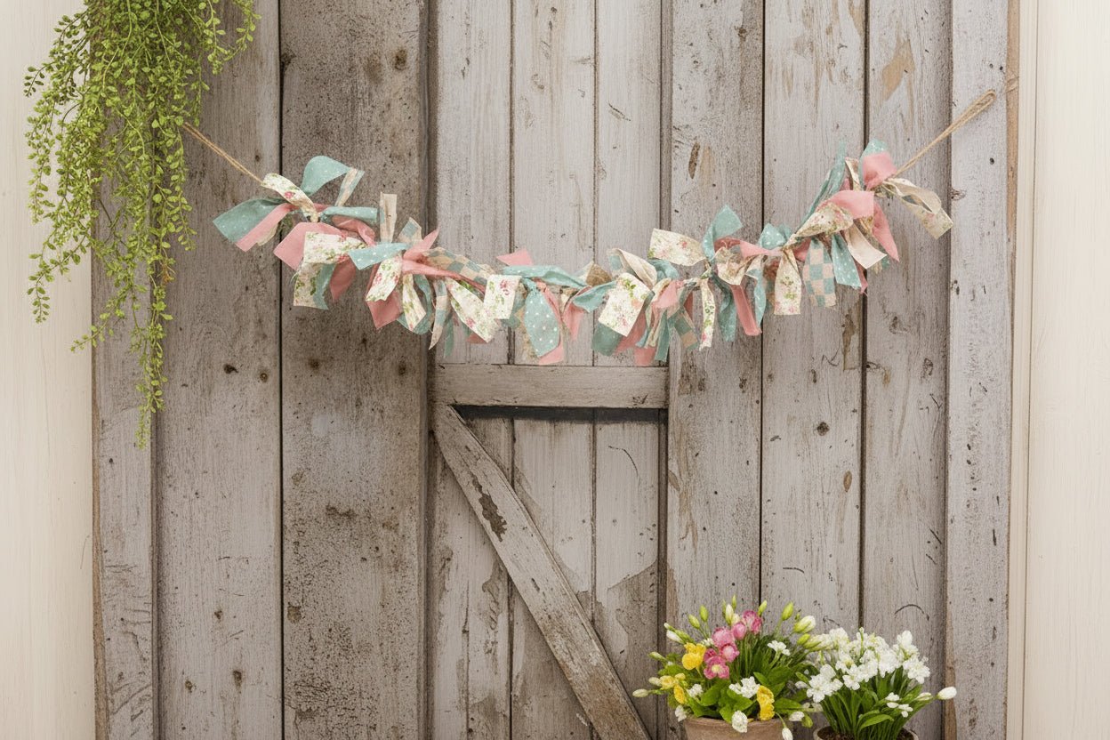 Primitive Spring Primitive Easter Rag Strip Garland 32" – The Primitive ...