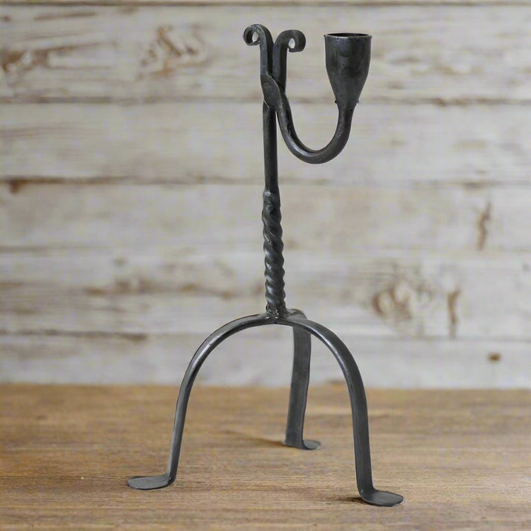 Reproduction Single Taper Aged Wrought Iron Candle Holder – The ...