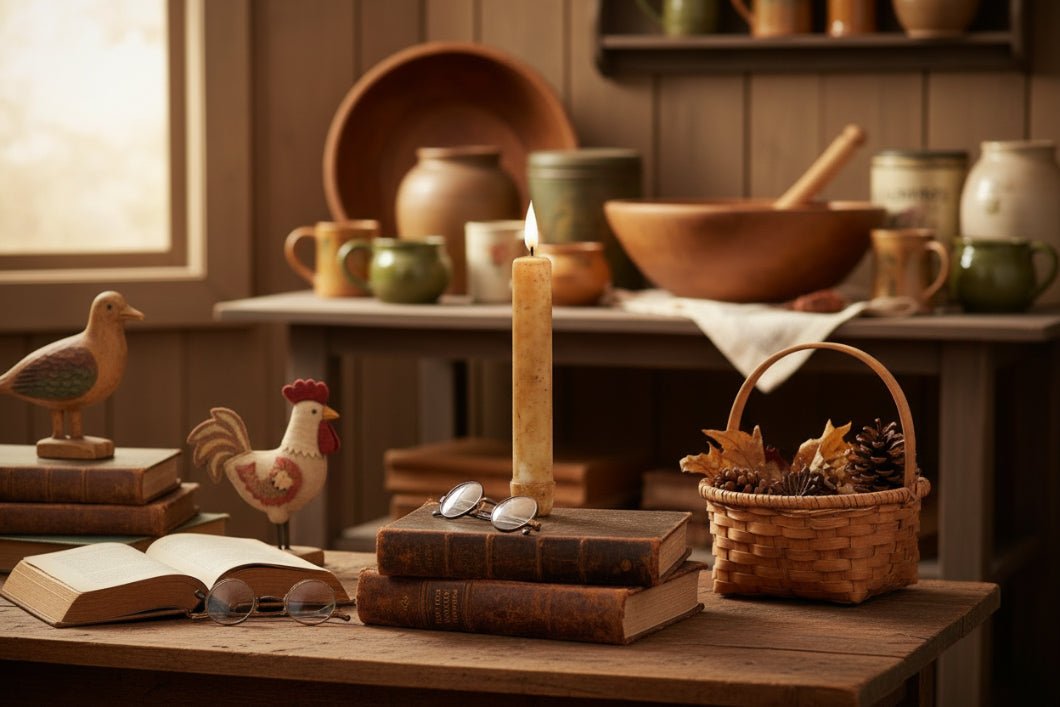 Primitive 6.25" Cinnamon Colored LED Taper Candle w/ Timer – The ...