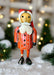 Primitive Christmas 11" Recycled Metal Gathering Red Santa w/ Pail ...