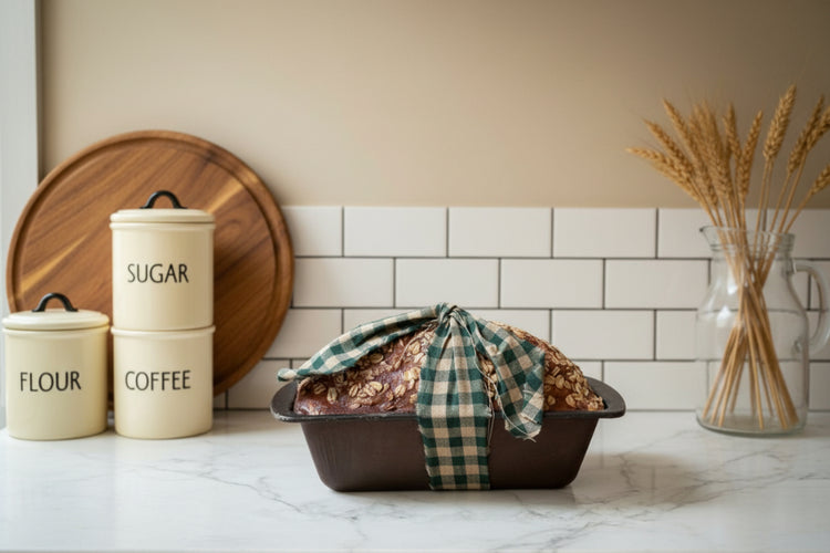 Primitive Farmhouse Handcrafted Faux Oatmeal Bread in Pan – The ...