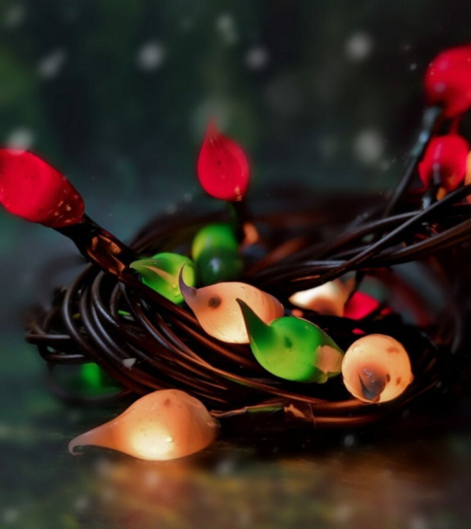 Handcrafted USA Teeny Prim Poinsettia 20 Ct. Rice String Light – The ...