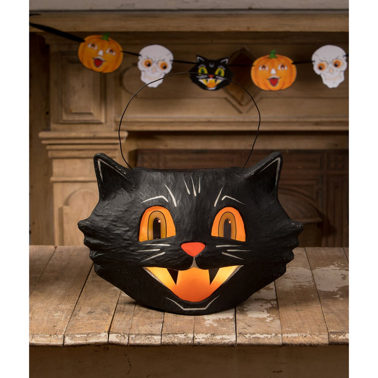 Bethany Lowe Halloween 17" Mr. Cool Cat Bucket TJ3310 – The Primitive ...