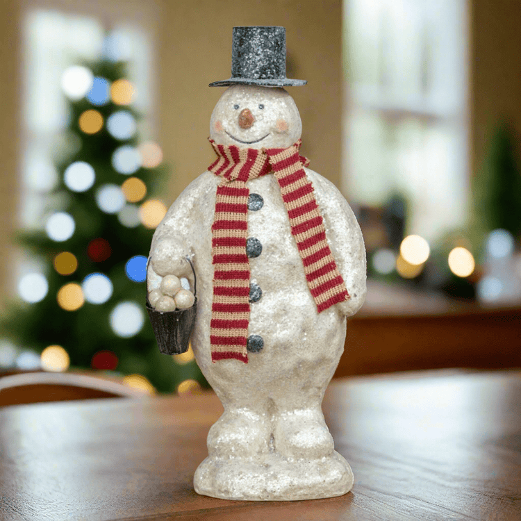 Primitive Christmas Ragon Retro Snowman w/ Bucket 9" 13803 – The ...