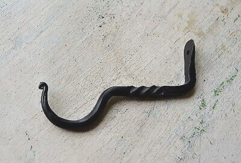 Primitive Colonial 6" Braided Wrought Iron Black Lamp Hook – The ...